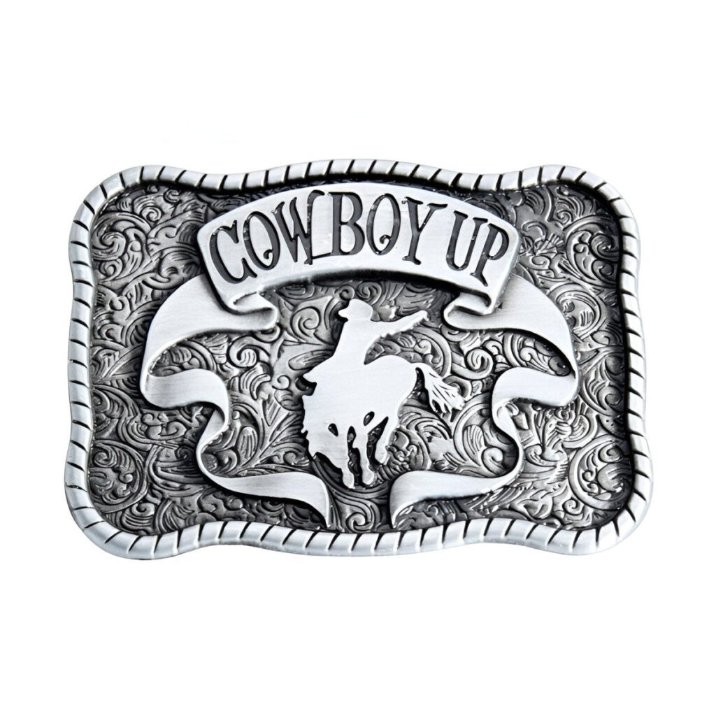 Cowboy Belt Buckle, "Cowboy UP", Bridger Model | Belt Boutique